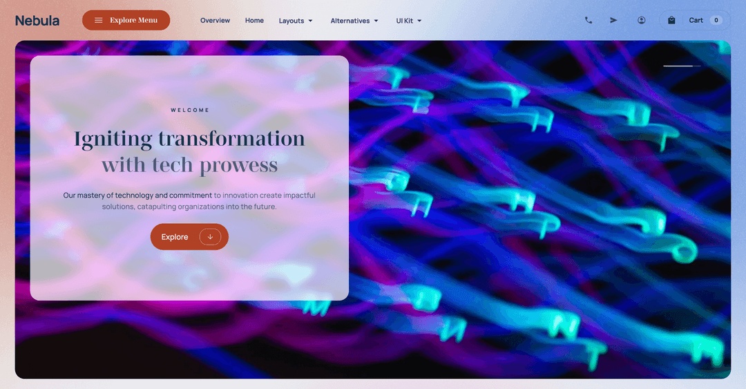 Nebula - Startup Webflow CMS website template